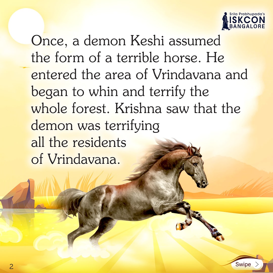 Killing the Keshi Demon - ISKCON Bangalore